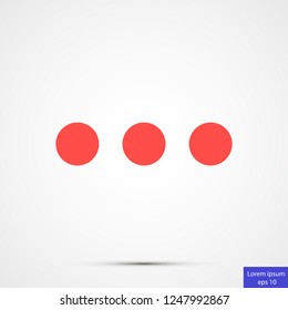 Three Red Dots On Same Line Stock Vector (Royalty Free) 2222650175 ...