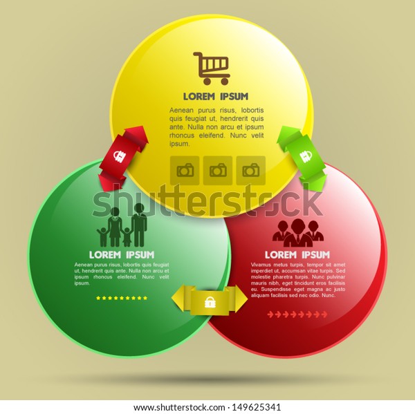 Three Circle Vector Can Use Business Stock Vector (Royalty Free ...