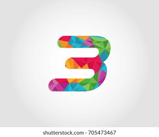 Three Logo Design Stock Vector (Royalty Free) 705473467 | Shutterstock