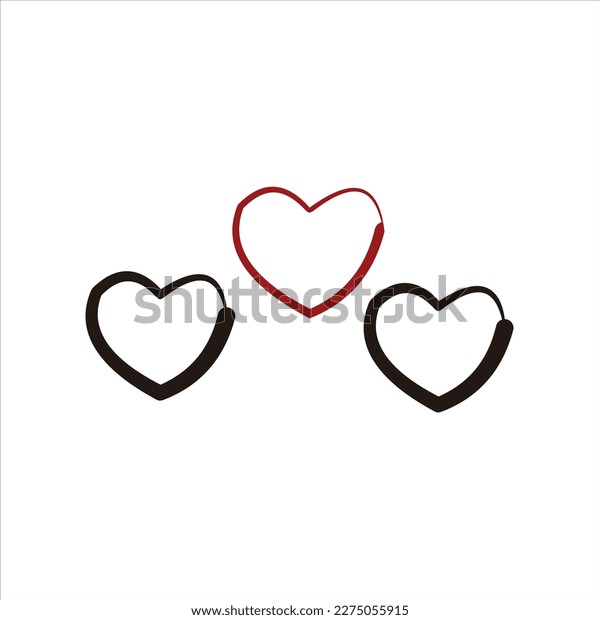 Three Love Vector Logo Design Stock Vector (Royalty Free) 2275055915 ...