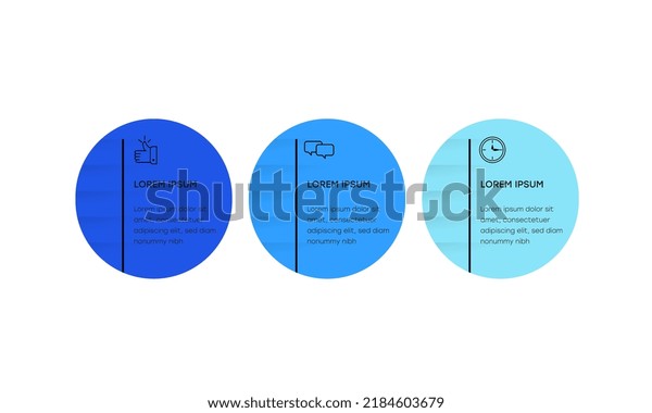 Three Numbered Steps Placed Horizontal Row Stock Vector (Royalty Free ...