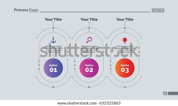 Three Options Slide Template Stock Vector (Royalty Free) 632325863 ...