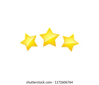 Three Stars Vector Icon Logo Design Stock Vector (Royalty Free ...