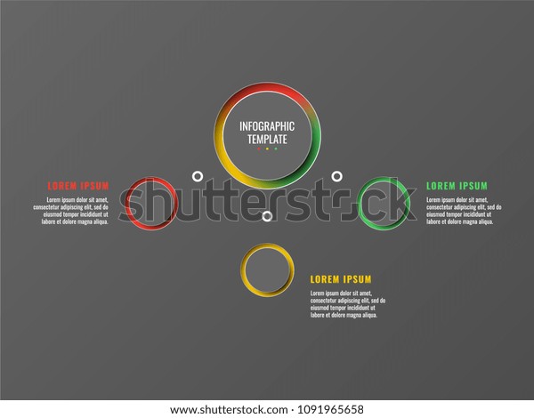 Three Steps Design Layout Infographic Template Stock Vector (Royalty ...