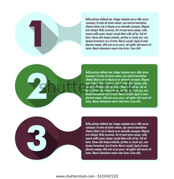 Three Steps Progress Infographic Template Stock Vector (Royalty Free ...
