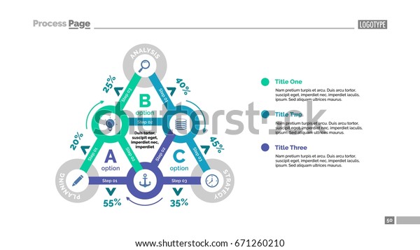 Three Steps Structure Slide Template Stock Vector (Royalty Free ...