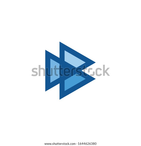 Three Triangle Logo Design Vector Simple Stock Vector (Royalty Free ...