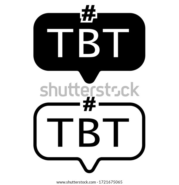 Throwback Thursday Hashtag Icon Vector Set Stock Vector (Royalty Free ...