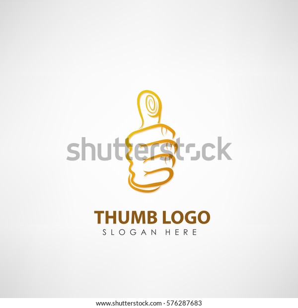 Thumb Concept Logo Template Label Voting Stock Vector (Royalty Free ...
