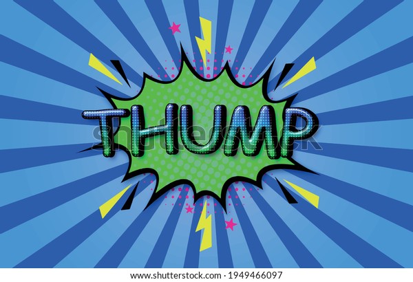 Thump Comic Speech 3d Text Style Stock Vector (Royalty Free) 1949466097 ...