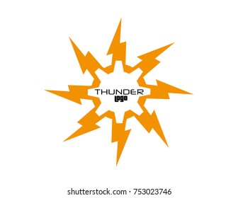Thunder Logo Vector Stock Vector (Royalty Free) 753023746 | Shutterstock