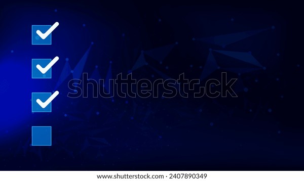 Tick Correct Sign Mark Checkbox Connecting Stock Vector (Royalty Free ...