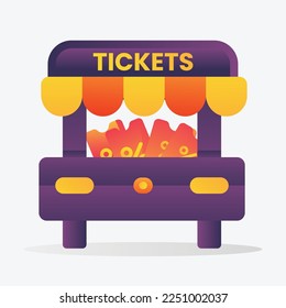 Ticket Booth Vector Simple Stall Carnival Stock Vector (Royalty Free) 2251002037 | Shutterstock