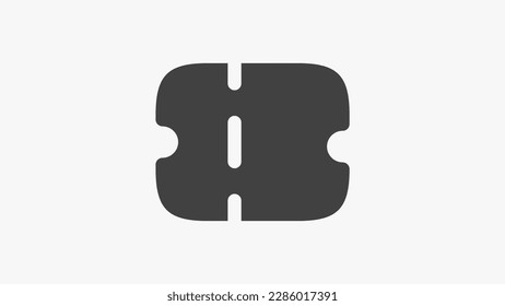 Ticket Solid Icon Transparent Background Stock Vector (Royalty Free ...