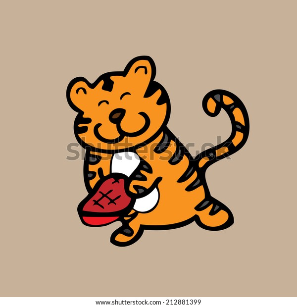 Tiger Meat Cartoon Vector Stock Vector (Royalty Free) 212881399 ...