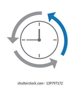Clock Time Arrow Around Stock Vector (Royalty Free) 571179778 ...