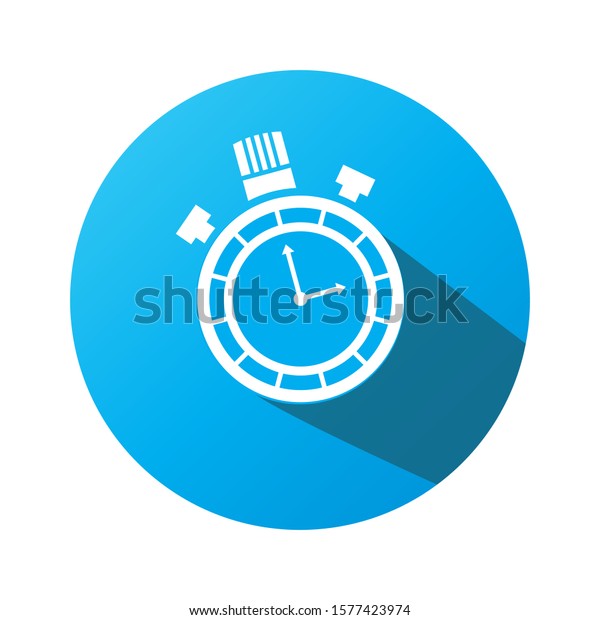 Time Icon White Background Clock Symbol: เวกเตอร์สต็อก (ปลอดค่า ...