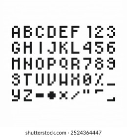 Tiny 8bit Alphabet Number Set Black Stock Vector (Royalty Free ...