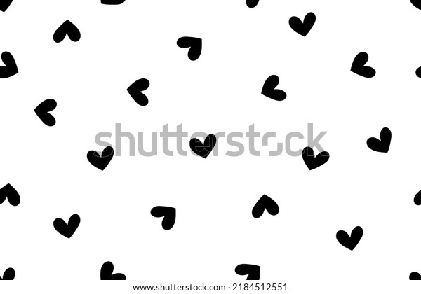 Tiny Heart Minimal Doodle Pattern Stock Vector (Royalty Free ...