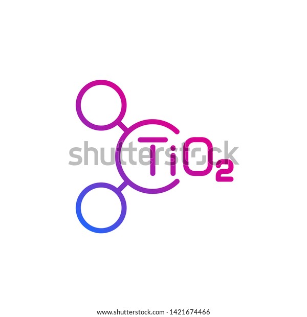 Titanium Dioxide Molecule Vector Line Icon Stock Vector (Royalty Free ...
