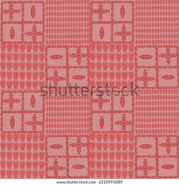 Toffee Heart Art Pattern Stock Vector (Royalty Free) 2210991089 ...