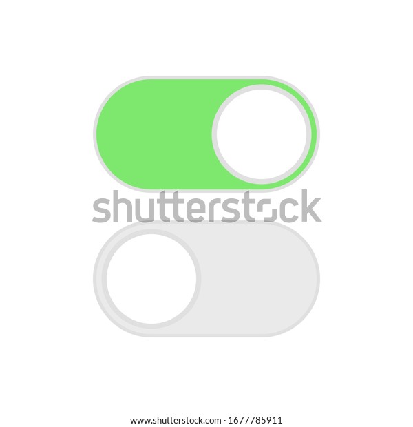 Toggle Button Switch Slider Vector Web Stock Vector (Royalty Free ...