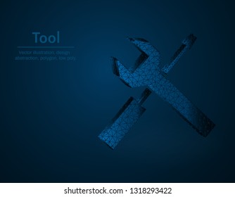 Tool Symbol Low Poly Vector Illustration: vector de stock (libre de ...