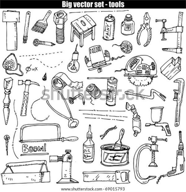 Tools Doodles Stock Vector (Royalty Free) 69015793 | Shutterstock