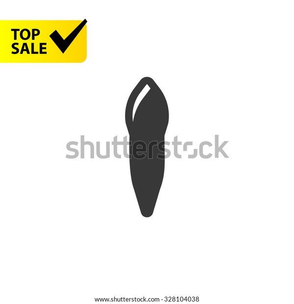 Tooth Minimal Vector Icon Stock Vector (Royalty Free) 328104038 ...