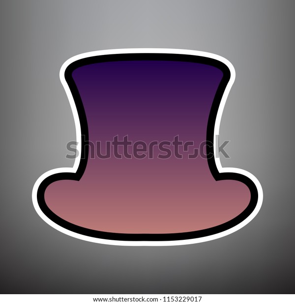 Top Hat Sign Vector Violet Gradient Stock Vector (Royalty Free ...