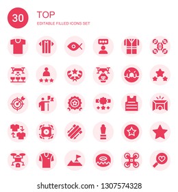 Top Icon Set Collection 20 Filled Stock Vector (Royalty Free ...