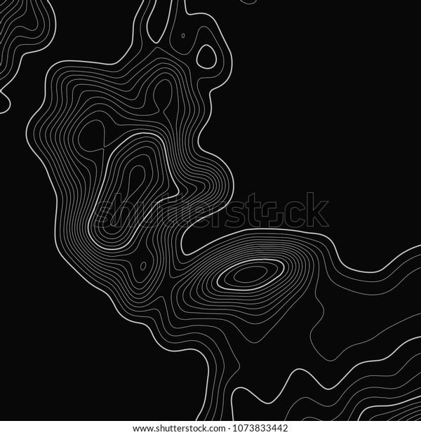 Topographic Map Topographical Background Linear Graphics Stock Vector ...