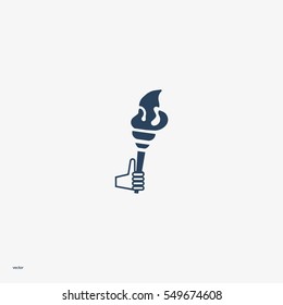 Torch Hand Icon Stock Vector (Royalty Free) 549674608 | Shutterstock