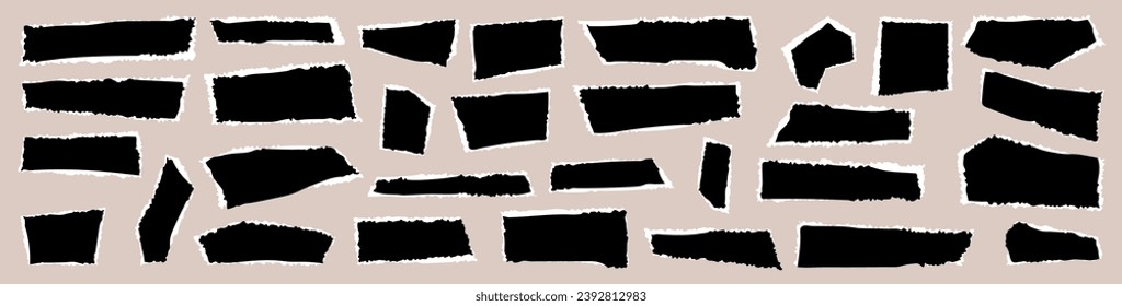 Torn Paper Vector Set Sheets Ripped Stock Vector (Royalty Free ...