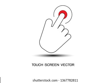 Touch Screen Finger Icon Finger Touch Stock Vector (Royalty Free ...
