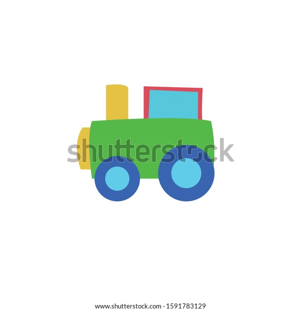 Toy Train Simple Clip Art Vector Stock Vector (Royalty Free) 1591783129 ...