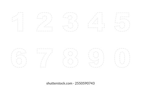 Tracing Numbers 1 10 Trace Mathematical Stock Vector (Royalty Free ...