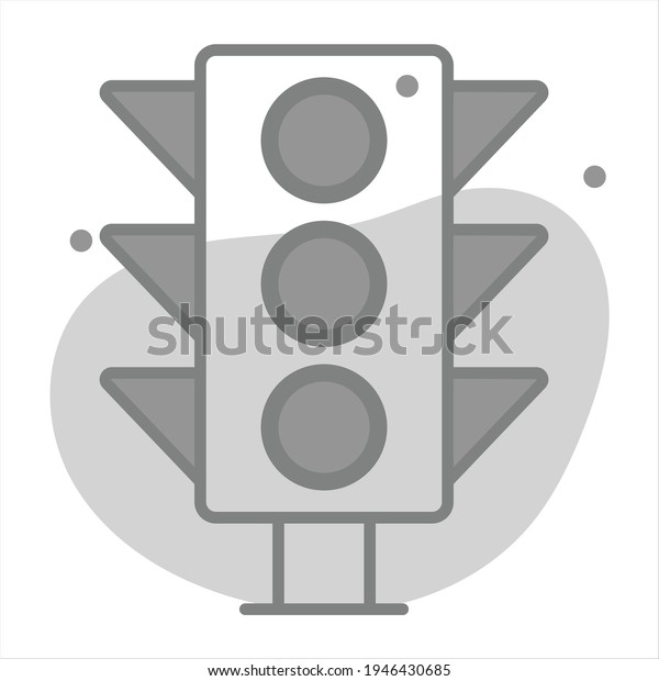 Traffic Signal Icon Background Modern Illustration Stock Vector Royalty Free 1946430685