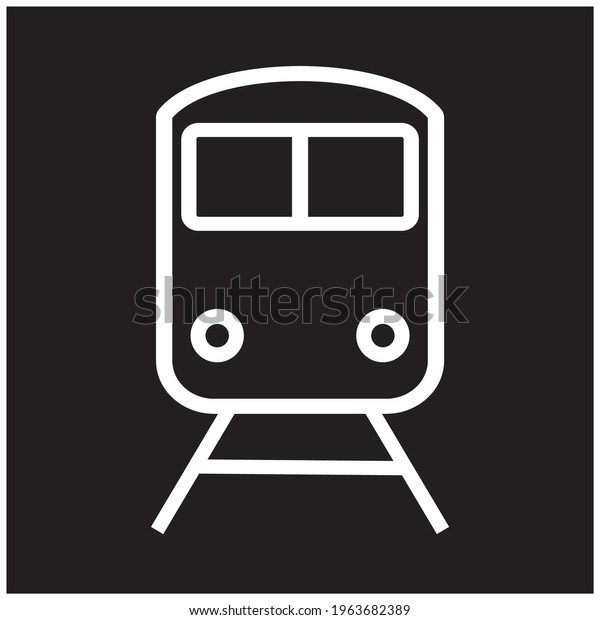 Train Icon Vector Black Background Stock Vector (Royalty Free) 1963682389 | Shutterstock