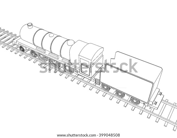 Train Outline Vector Stock Vector (Royalty Free) 399048508 | Shutterstock