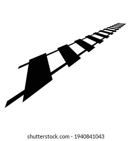 Traintrack Railroad Railway Contour Silhouette Vector Stock Vector (Royalty Free) 1940841043 ...