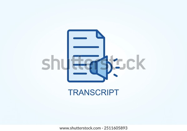 Transcript Vector Logo Sign Symbol Illustration Stock Vector (Royalty ...