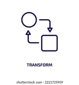 Transform Icon Geometric Figure Collection Thin Stock Vector (Royalty ...