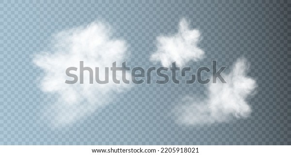 Translucent Clouds On Transparent Background Nebula Stock Vector ...