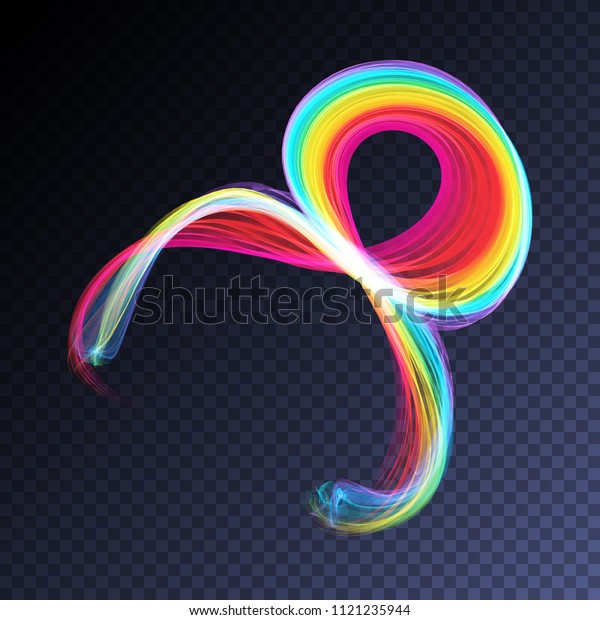 Transparent Neon Light Effect Vector Glowing Stock Vector (Royalty Free ...