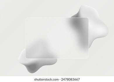 Transparent Rectangular Frame Glass Morphism Style Stock Vector ...
