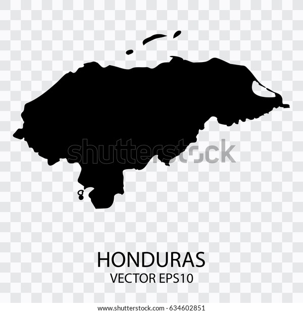Transparent Vector Black Map Honduras Vector Stock Vector (Royalty Free ...