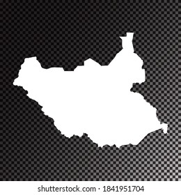 Transparent Vector Black Map South Sudan Stock Vector (Royalty Free ...
