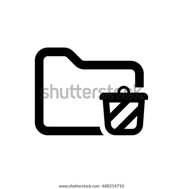 Trash Folder Icon Stock Vector (Royalty Free) 688214710 | Shutterstock