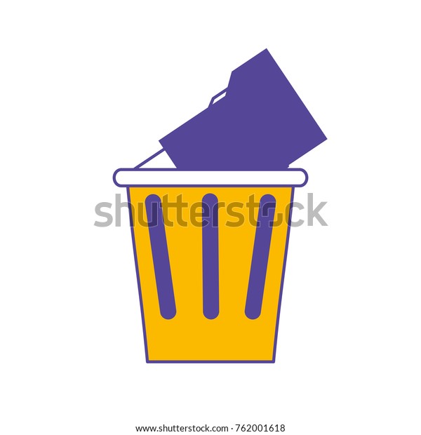 Trash Folder Icon Stock Vector (Royalty Free) 762001618 | Shutterstock